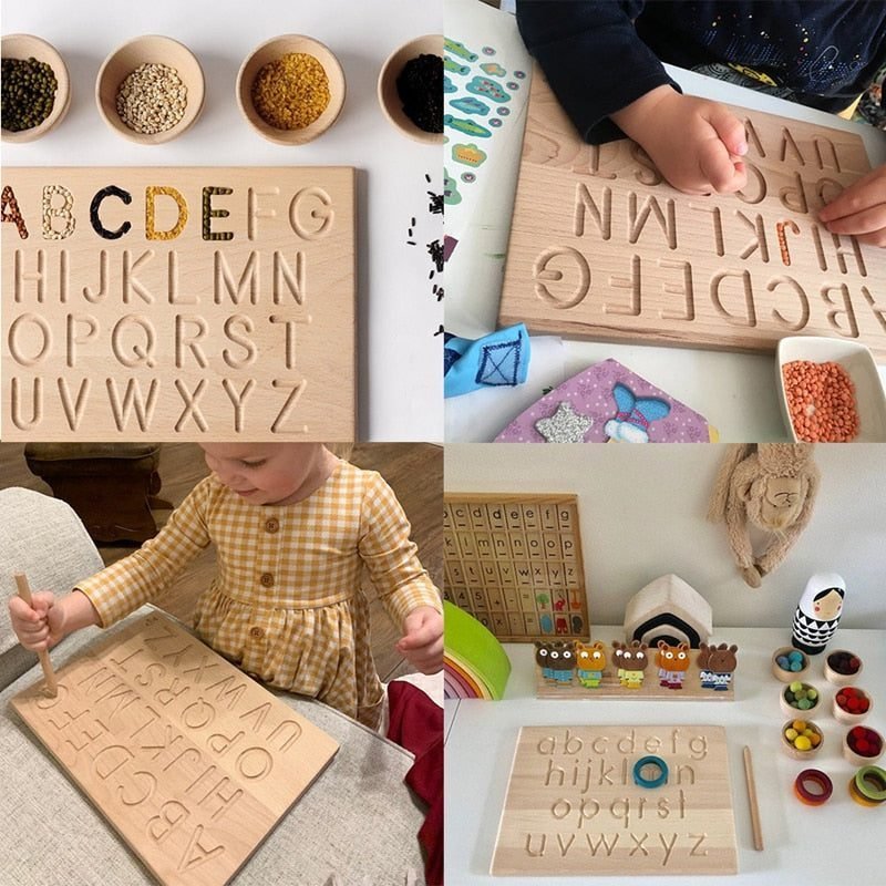 Planche Alphabet En Bois Montessori – Apprendre L’alphabet - Generation ...